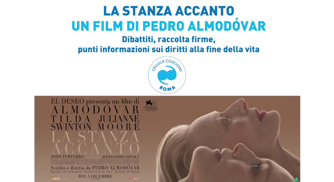 La stanza accanto di Pedro Almodóvar, iniziative sul tema del fine vita ...